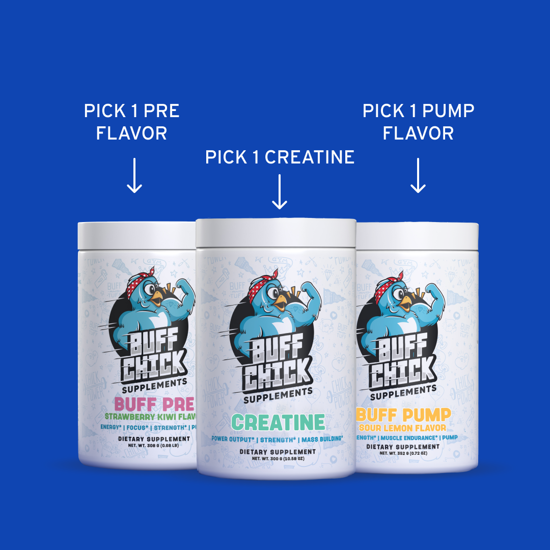 Pre, Pump, & Creatine Bundle – Buff Chick Supplements