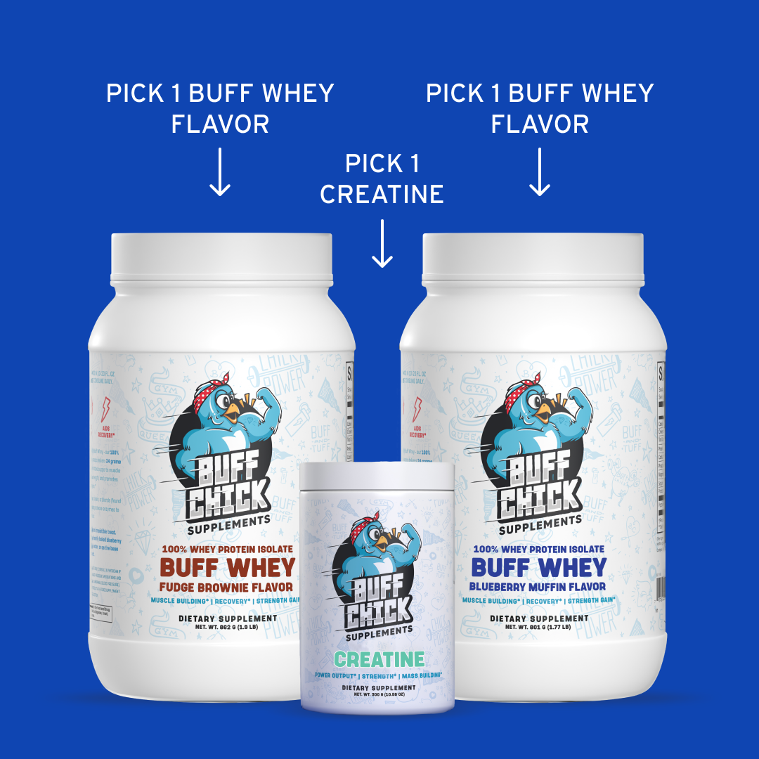 Whey Protein & Creatine Bundle – Buff Chick Supplements