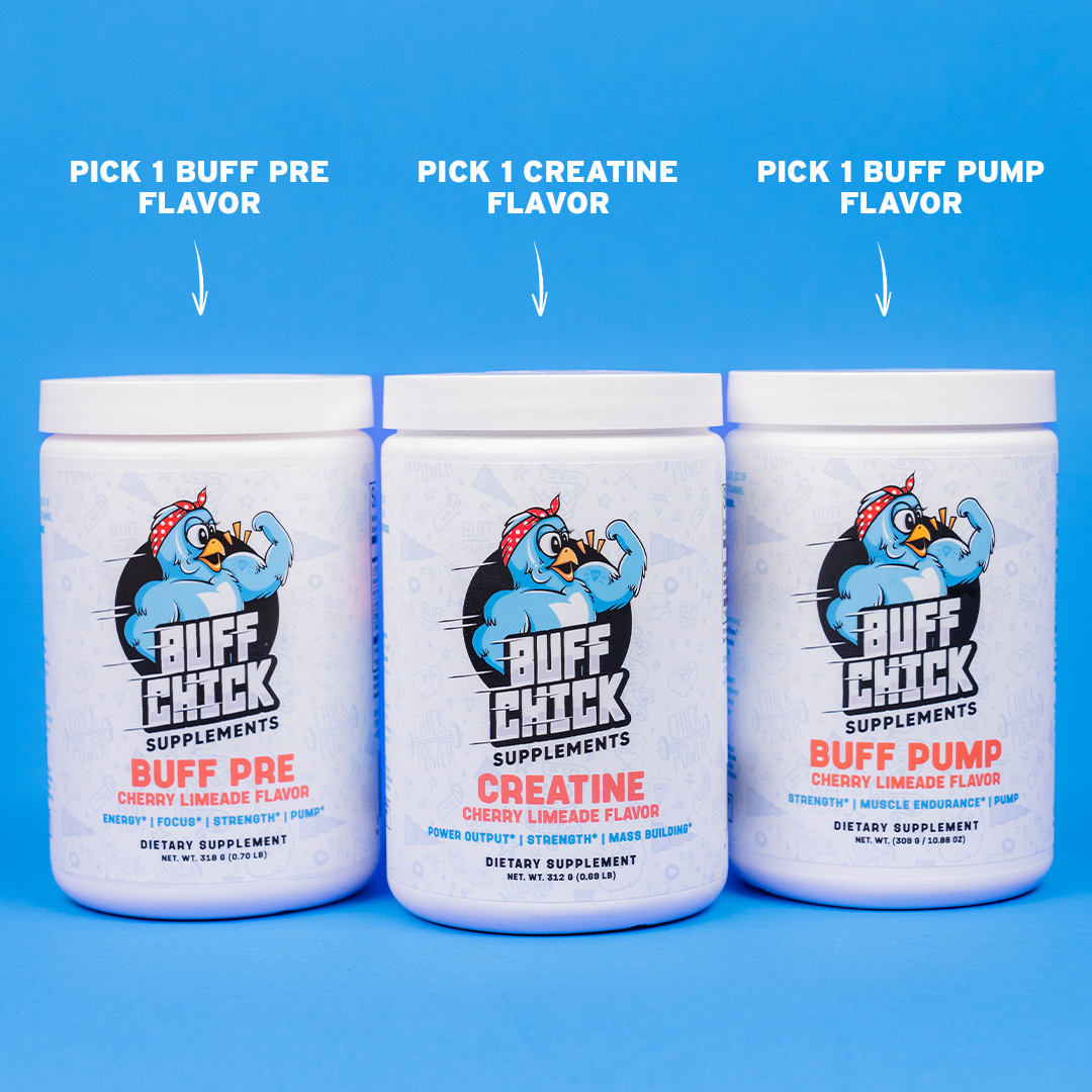 Pre, Pump, & Creatine Bundle – Buff Chick Supplements